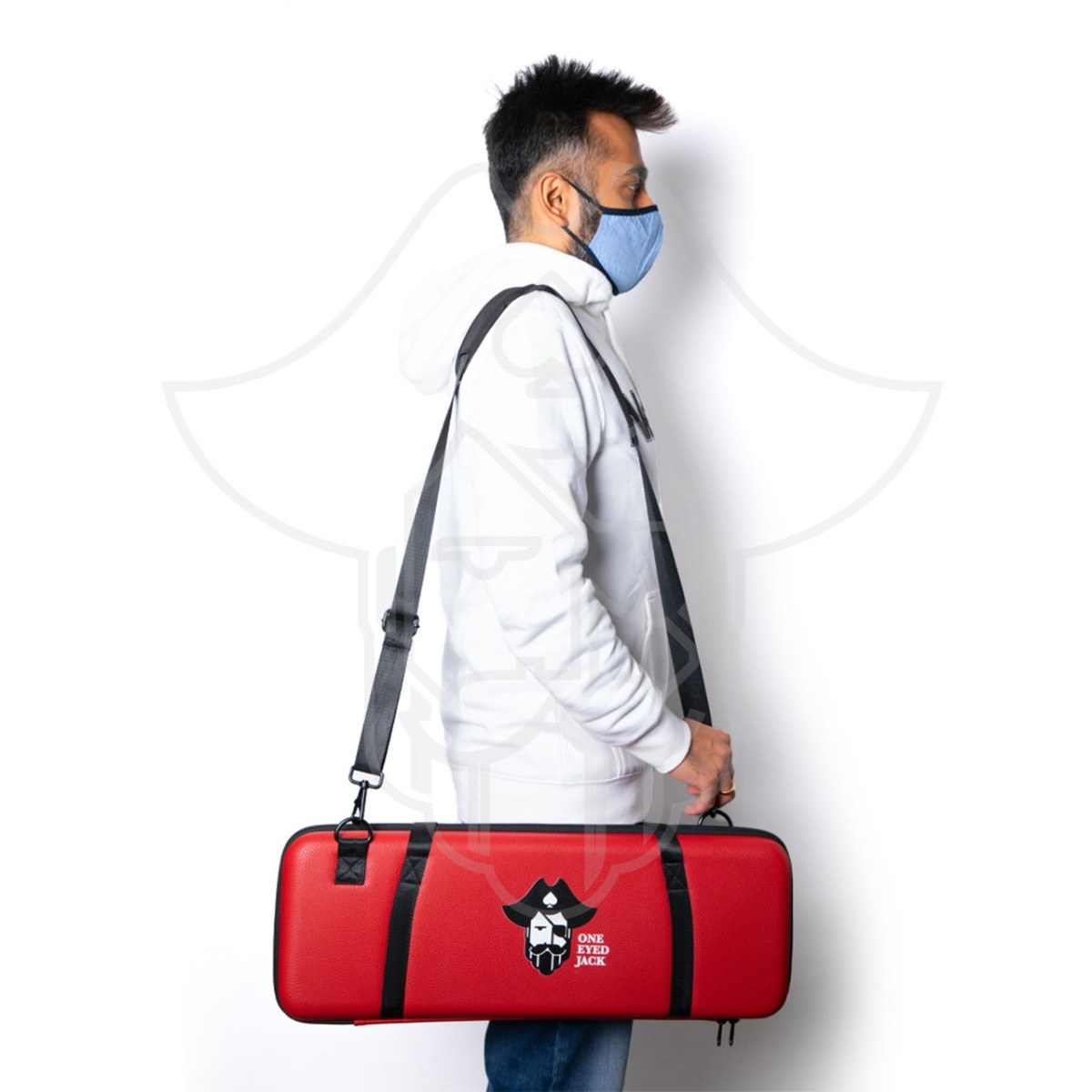 The Collector Red Leather Casino Royale Clay 500 | One Eyed Jack